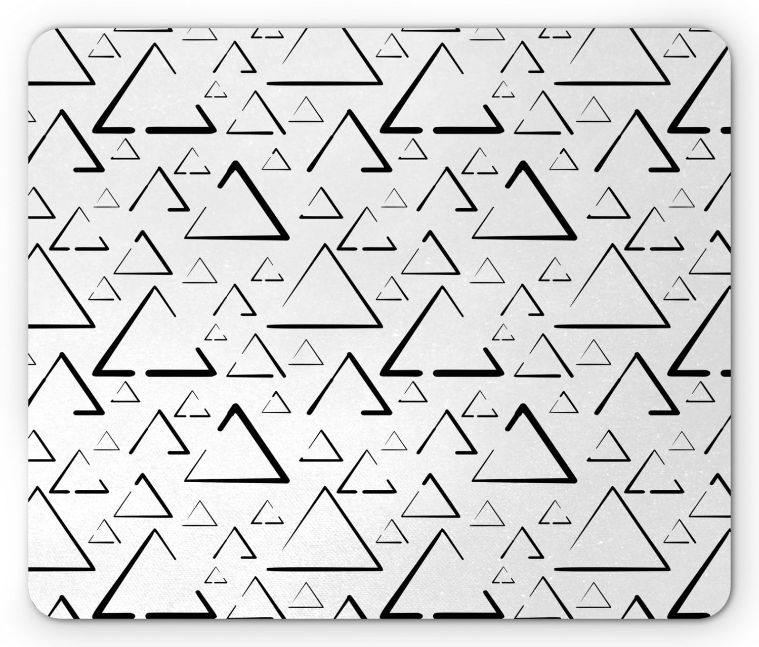 Geometric Mouse Pad, Hand Drawn Triangles Creative Abstract Minimalist ...