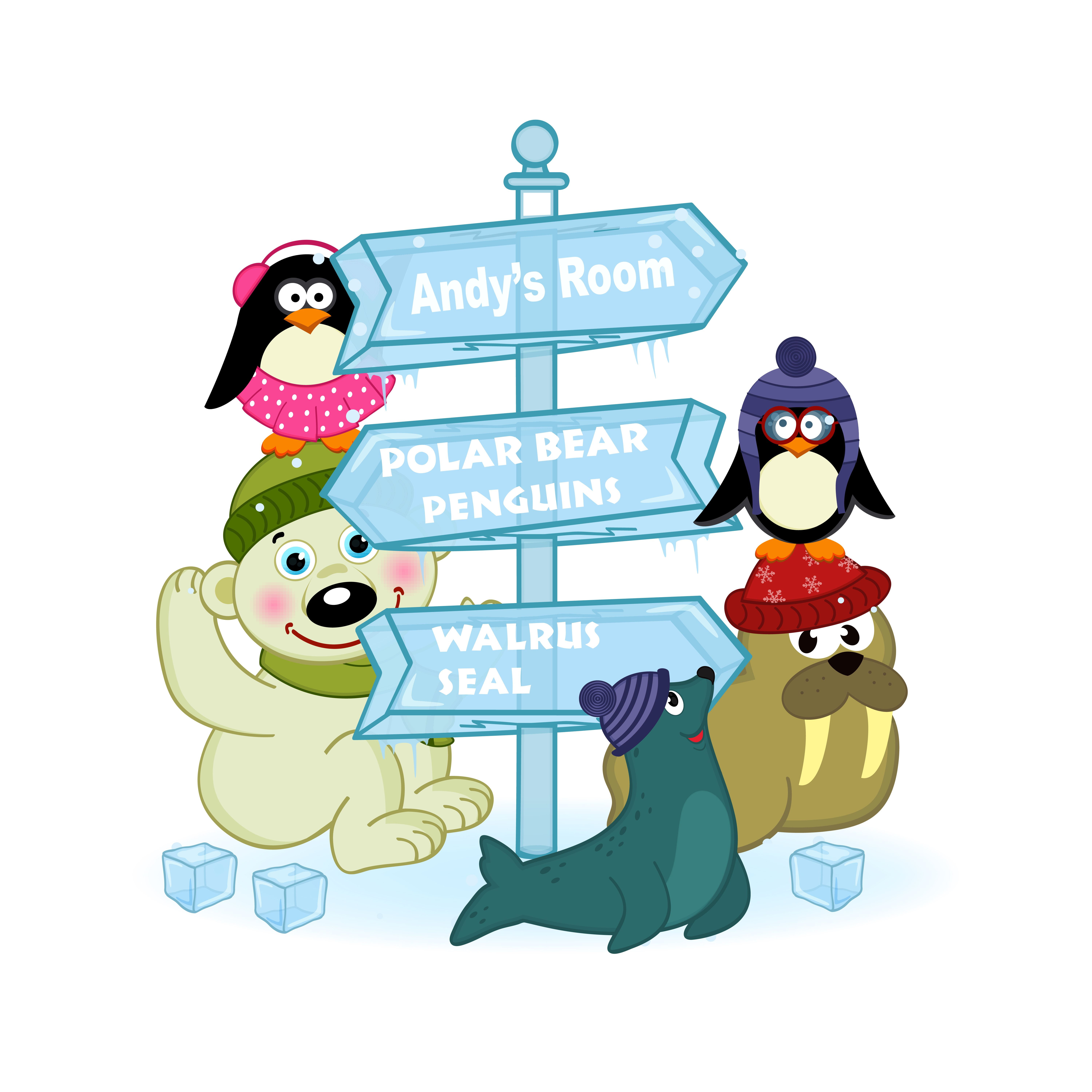 Direction Sign Map Wall Decal with Your Name on it - Vinyl Wall Sticker ...