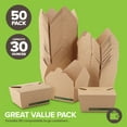 (Set of 50) 30oz Compostable Food Take Out Containers Disposable, Small ...