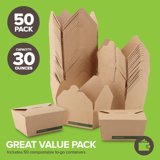 Set of 50 30 oz Food Take Out Containers Disposable Small Microwaveable ...