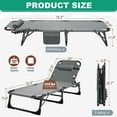 Slsy 2 Packs Folding Chaise Lounge Chair 5-Position, Folding Cot, Heavy ...