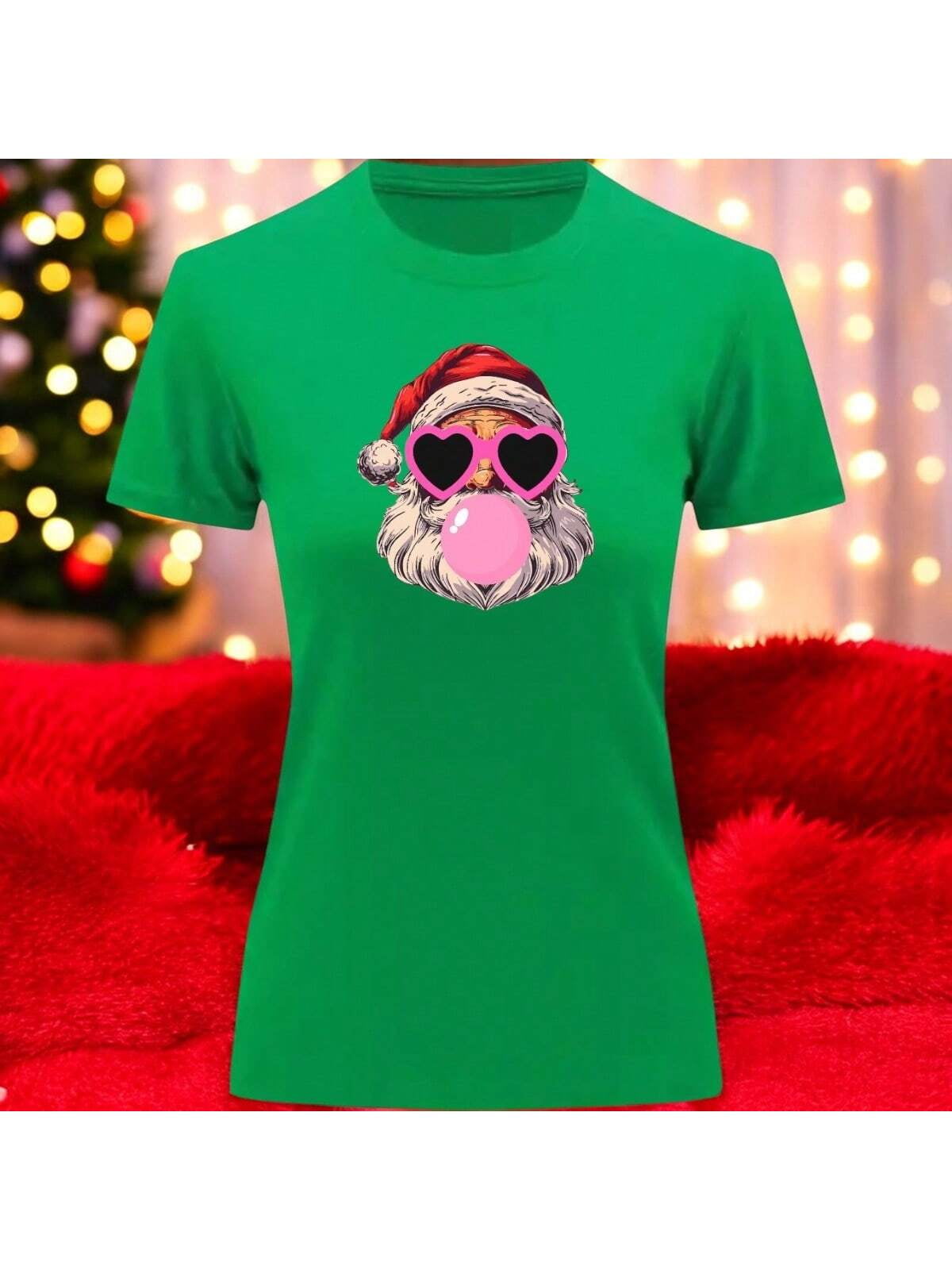 Playera Blusa Con Estampado De Santa Fashion Con Lentes Y Chicle Ropa ...