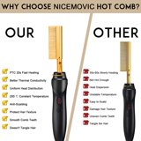 Dicasser Ceramic Hot Comb, Electric Heating Comb Brush, Hair ...