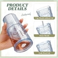 4-Pack 20oz Vintage Ribbed Floral Plastic Tumblers with Lids & Straws ...