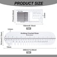 1Pc Rectangle Acrylic Knitting Needle Gauge & Yarn Wrap Guide Board 1Pc ...