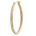 14k Diamond Cut Gold Hoop Earrings, 2-mm, Hypoallergenic, Round Click ...
