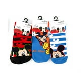 5 Pairs Fun Character Disney Mickey Mouse Socks (Size 6-8) - Walmart.com