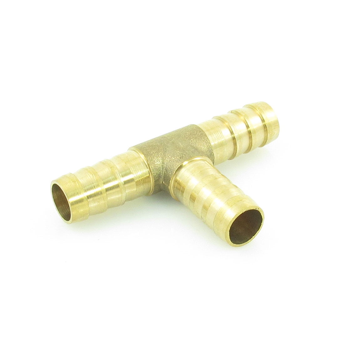 Brass T Shaped Hose Barb Connetor Adapter for 10mm Inner Dia Air Gas ...