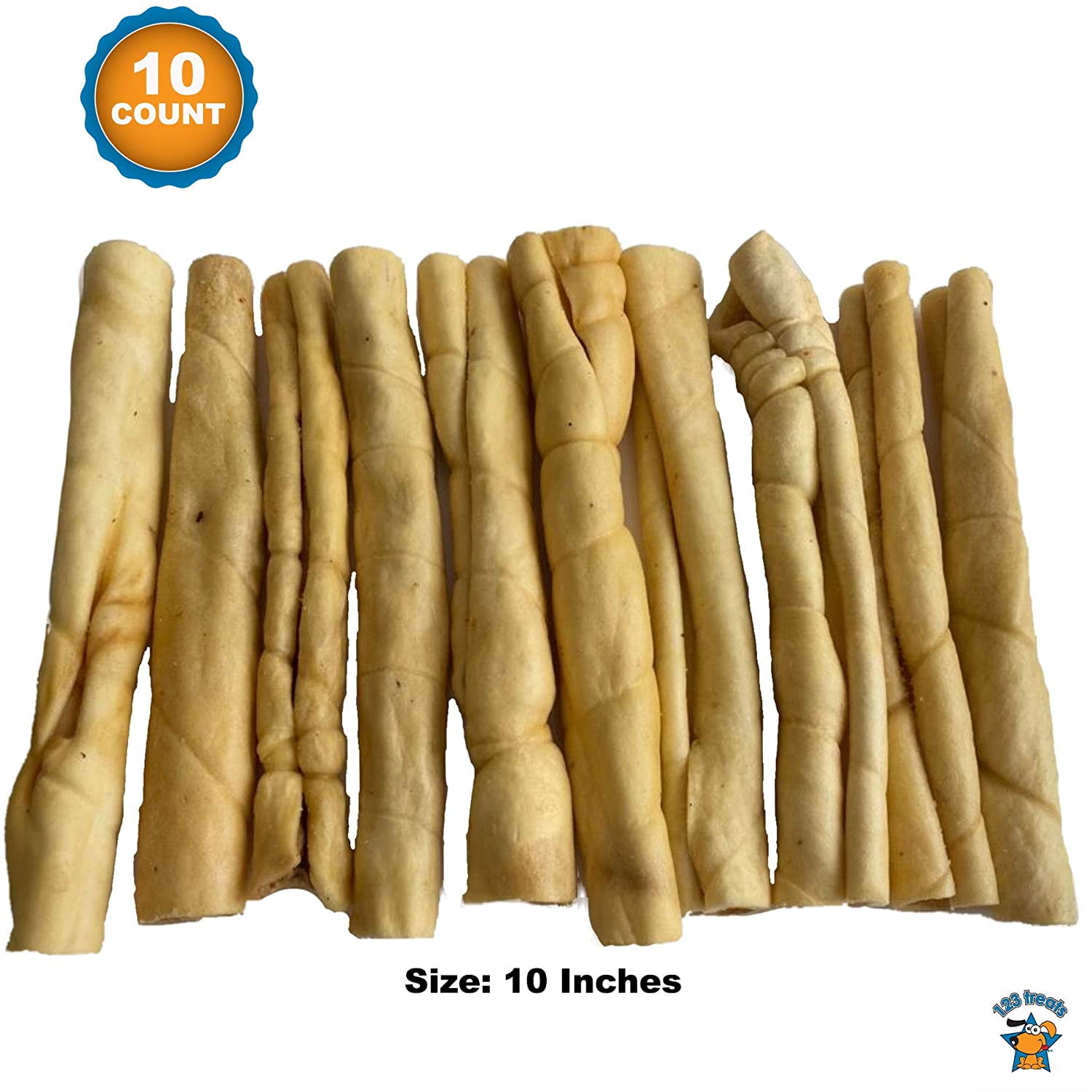 Beef Cheek Rolls (10 Count) - Chew Stick for Dogs 10 inches - Retriever ...