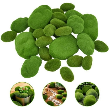Artificial Moss Stones, Moss Green, Assorted, 6-Piece - Walmart.com