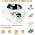 "Govvep 6-Compartment Freestanding Shoe Organizer, Clear, Stackable 13. ...