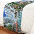 Bed Runner Forest Animal Bedding Scarves Soft Decorative Bed Flag ...
