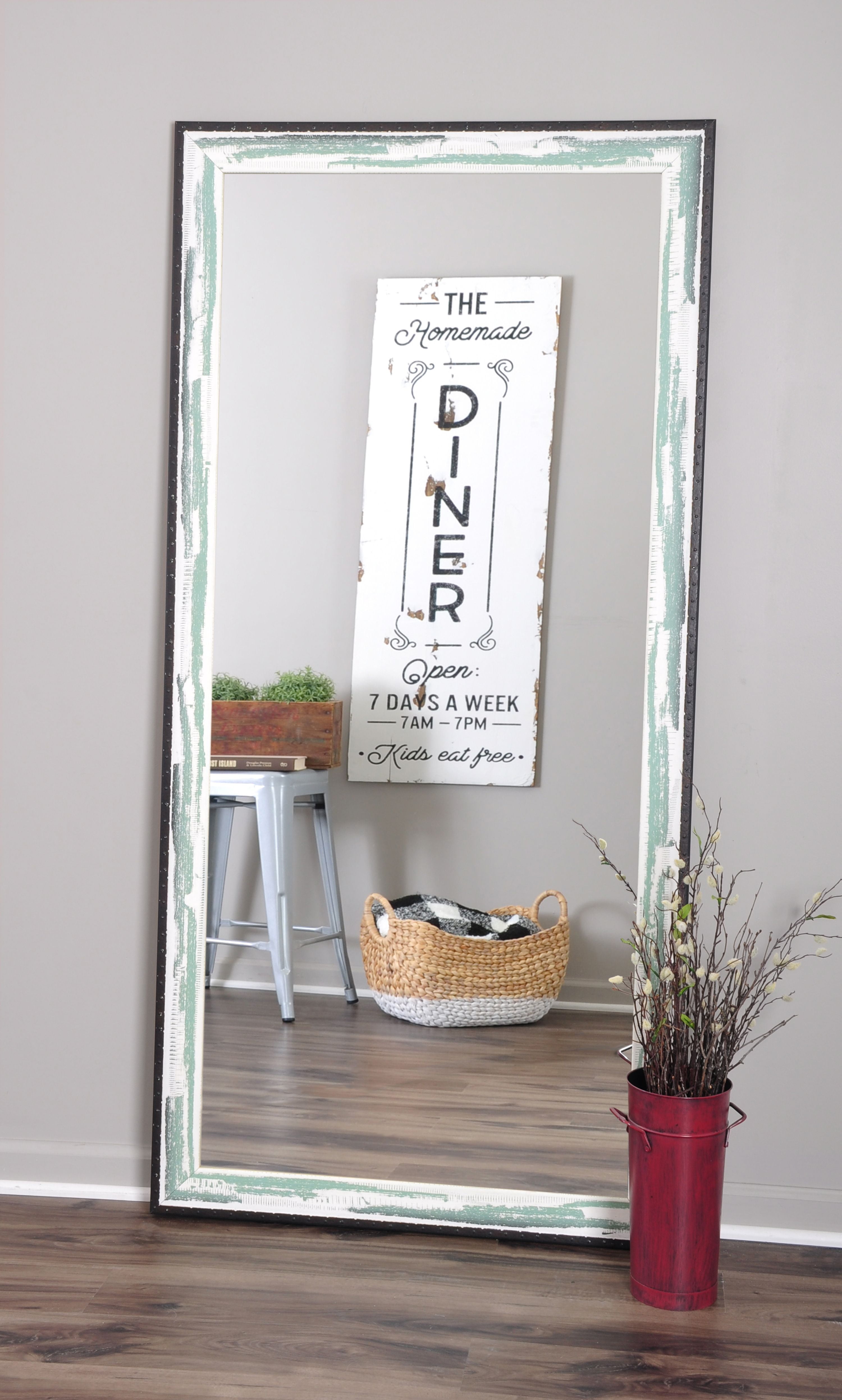 Industrial Sage Floor Mirror - Walmart.com