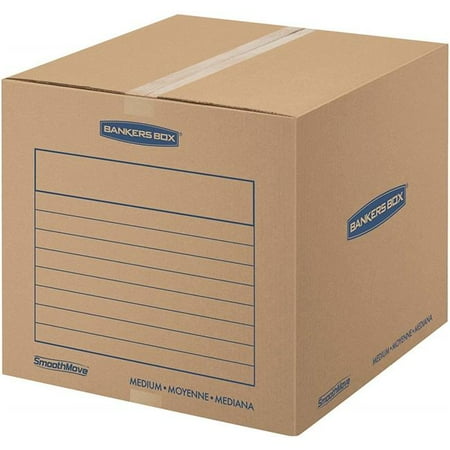 Fellowes 7713901 SmoothMove Basic Medium Moving Boxes - Kraft Blue, 20 Per Pack - 16 x 18 x 18 ...