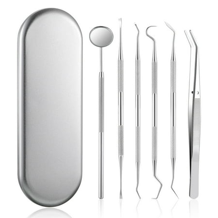 Unatoiry 6-Pieces Care Set Cleaning Tools Stainless Steel Mirror Double ...