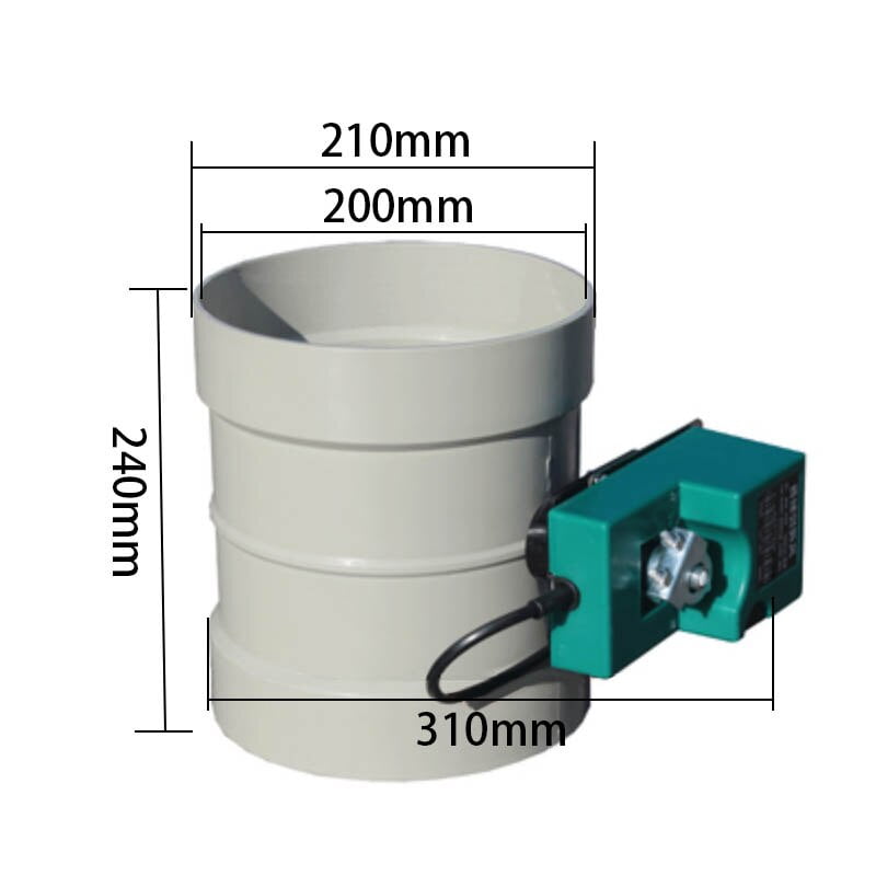 AC220v Damper Electric Air Valve Motorized Check Valve for 3/4/5/6 ...