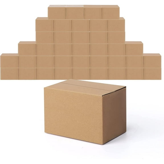 Calenzana 40-Pack Heavy Duty 6x6x6 Moving Boxes, Recycled Corrugated ...