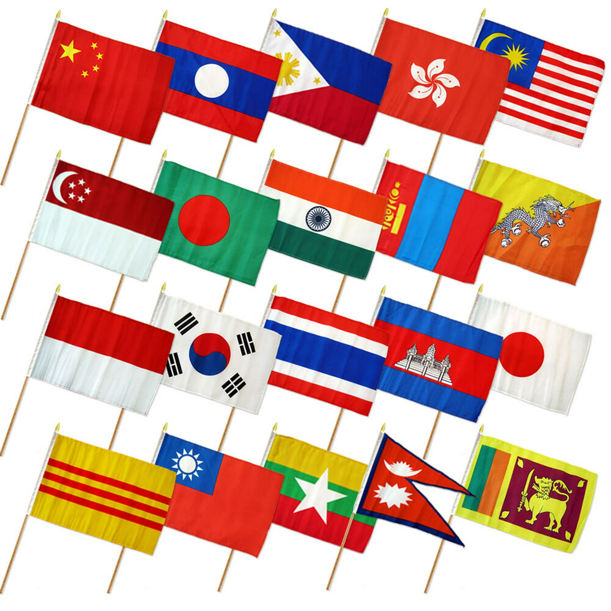 Asian Flags With Names