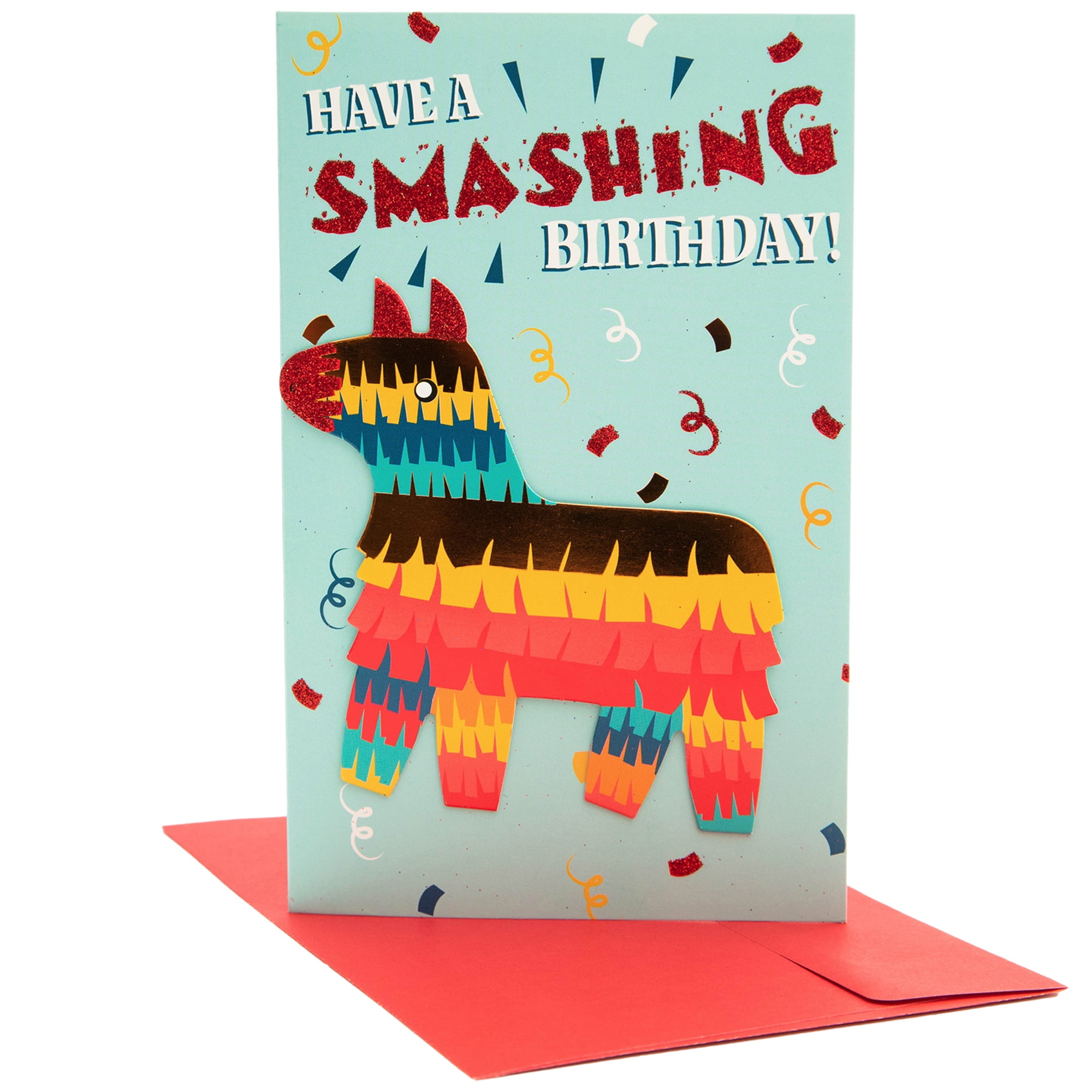PaperCraft Birthday Greeting Cards with Envelope, Festive Pinata ...