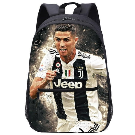 Super Football Star Print Backpack Boys Girls Laptop Backpacks For ...