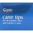 Carex Black Walking Cane Replacement Tips 1", Metal-Reinforced for Skid ...