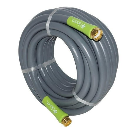 Bloom 7566268 0.63 in. Dia. x 50 ft. Heavy-Duty Gray Garden Hose ...