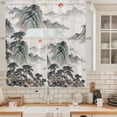 Chinese Ink Painting Kitchen Curtains Swag Valance and Tier Curtains ...