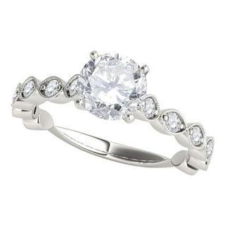 Forever Bride 1/10 Carat T.W. Round Diamond Sterling Silver Miracle ...