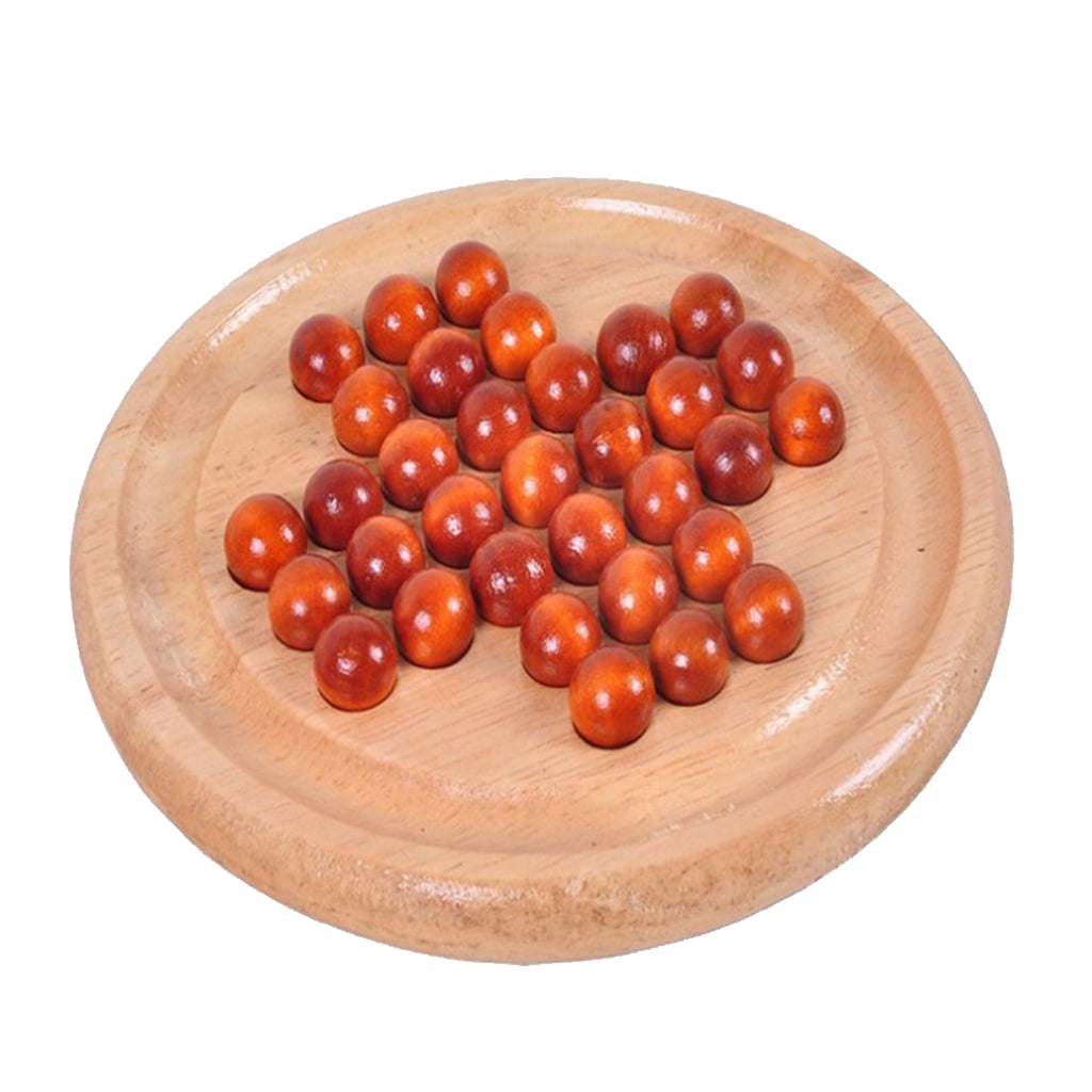 Solitaire Board Game 33 Balls Fun 1 or 2 Player Tabletop Decor Holiday ...