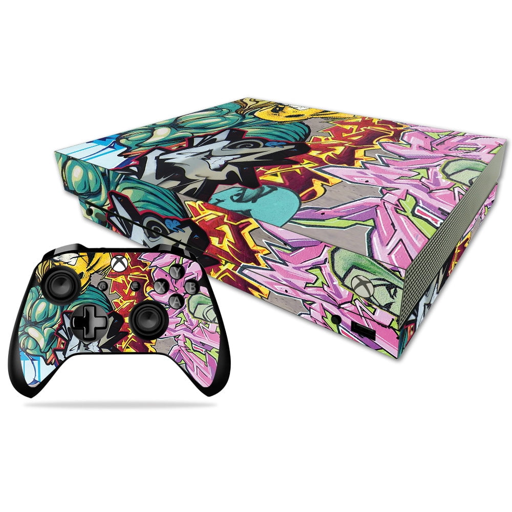 Skin Decal Wrap Compatible With Microsoft Xbox One X Graffiti Wild ...