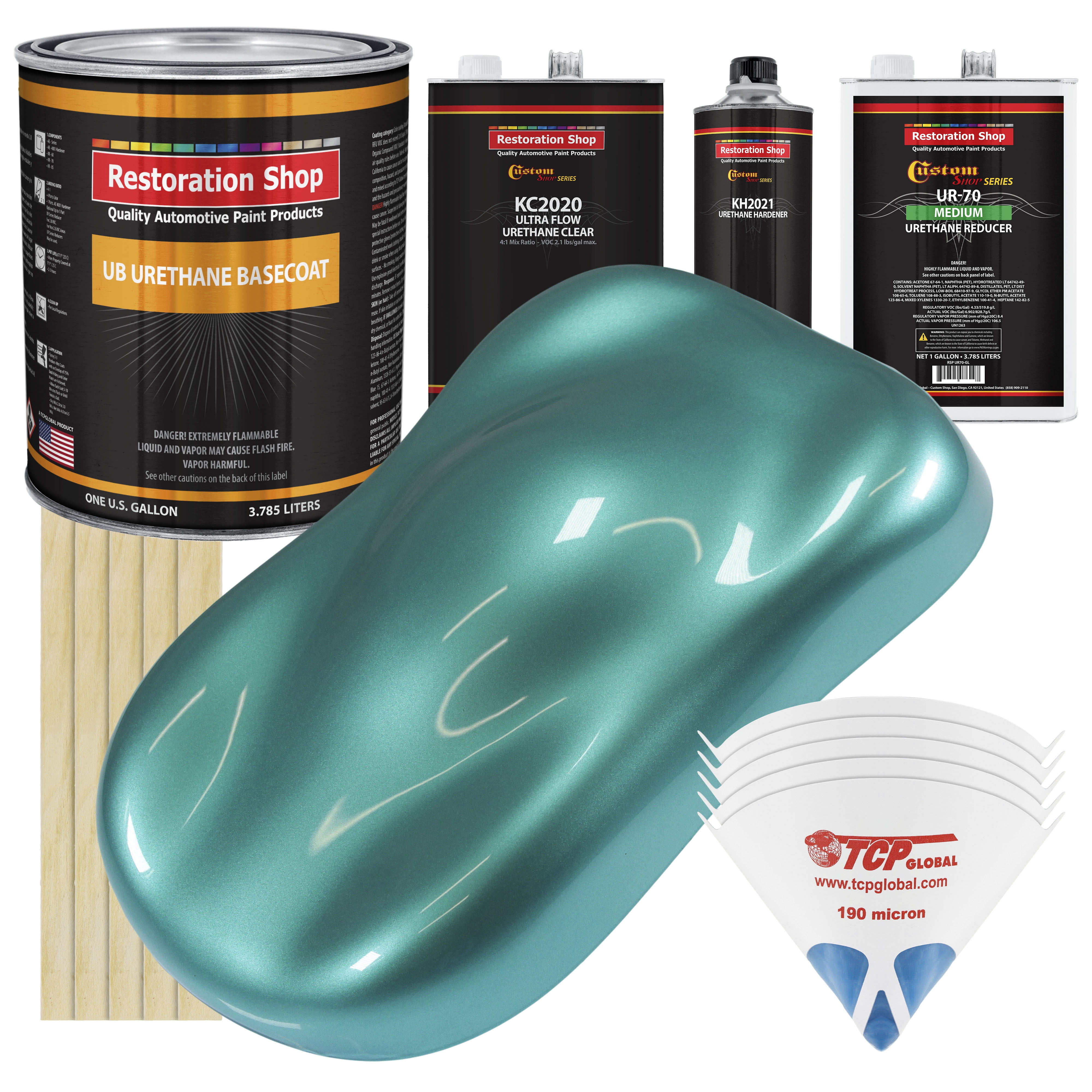 Gulfstream Aqua Metallic Premium Gallon Kit URETHANE BASECOAT Car Auto ...