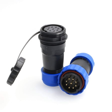 DRRI HE29 9Pin 28mm in-line Waterproof Circular Aviation Connector ...
