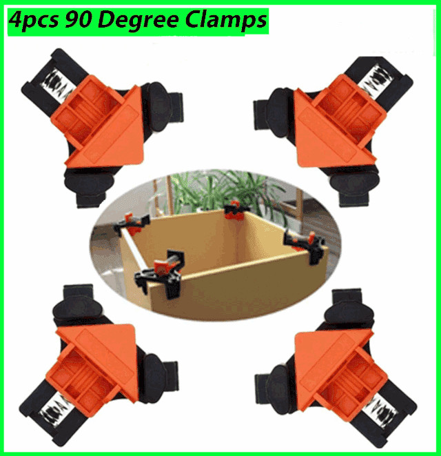 4X 90 Degree Right Angle Corner Clamp Woodworking Wood For Kreg Jigs ...