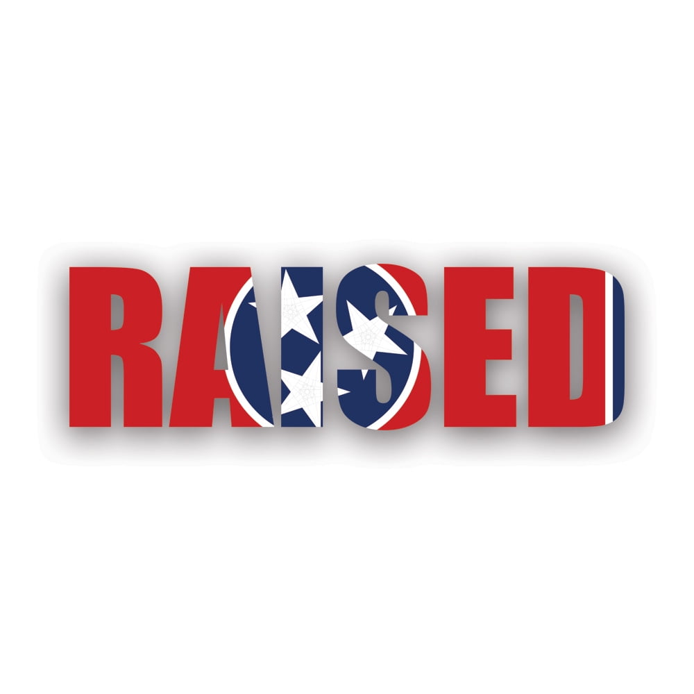 Tennessee Raised State Flag Sticker Decal - Self Adhesive Vinyl ...