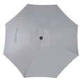9 Foot Outdoor Patio Umbrella with 8 Ribs Push Button Tilt and Crank ...