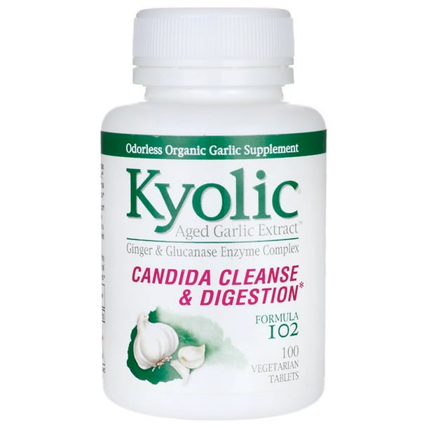 Kyolic Garlic Extract Candida Cleanse Capsules, 100 Ct - Walmart.com