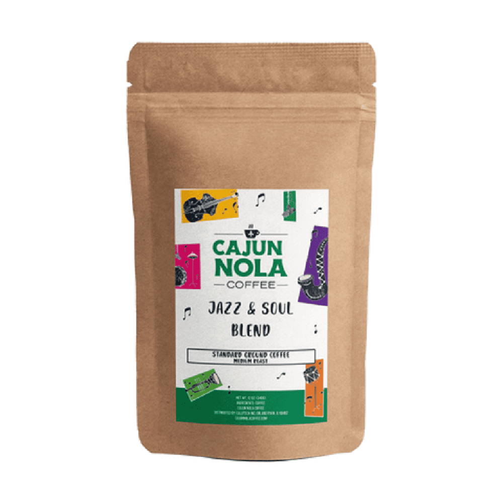 Extra Dark Roast Ground Coffee 1 lb. Bag by Cajun Nola Coffee Caffeine ...