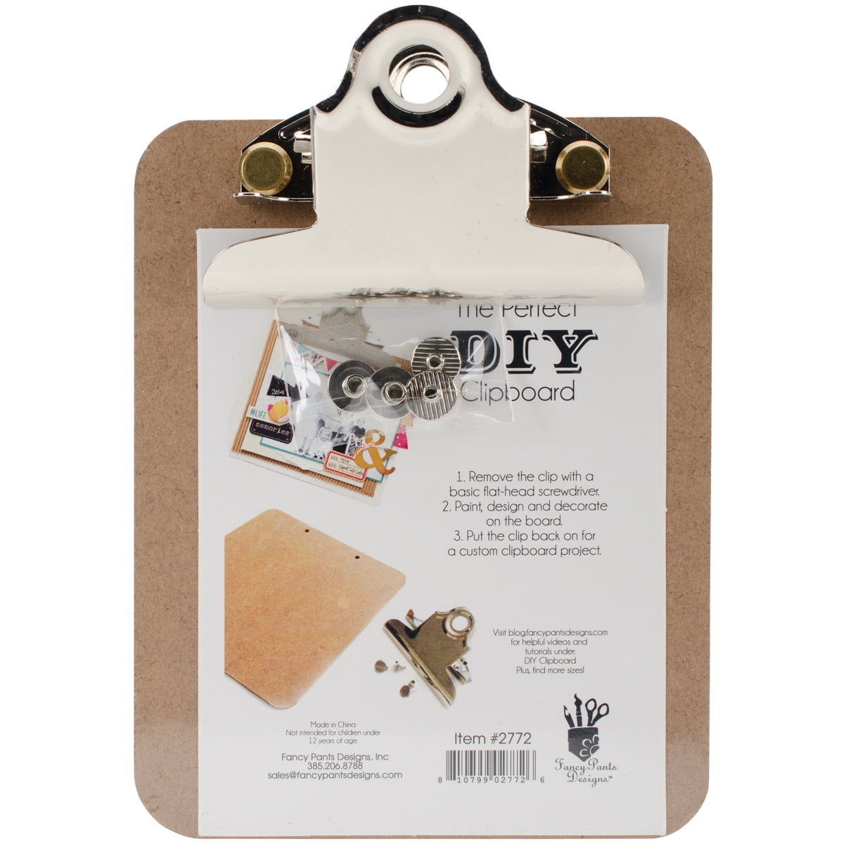Fancy Pants DIY Adjustable Clipboard-6"X6" - Walmart.com