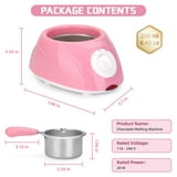Pendali Pink Mini Chocolate Melting Pot, Electric Fondue Warmer, Quick ...
