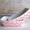 MT Products Disposable Paper Nacho Trays, Shallow White Food Trays ...