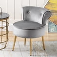 Duhome Comfy Armless Metal Vanity Chair, Velvet Stool with Gold Legs ...