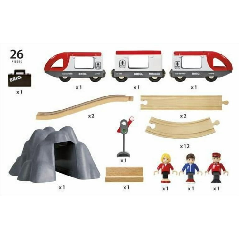 Brio Train Sets BRIO World Railway Starter Set - 26 Piece Wooden Train ...