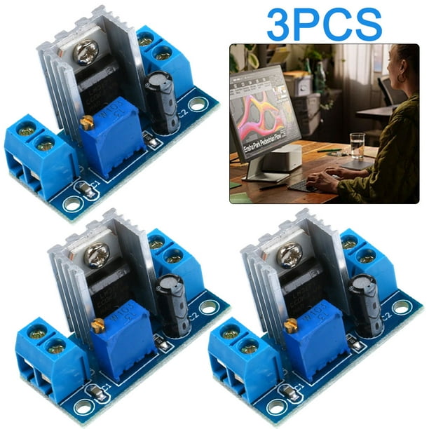 Placa alimentación regulada ajustable LM317 convertidor CC-DC módulo reductor regulador voltaje ...