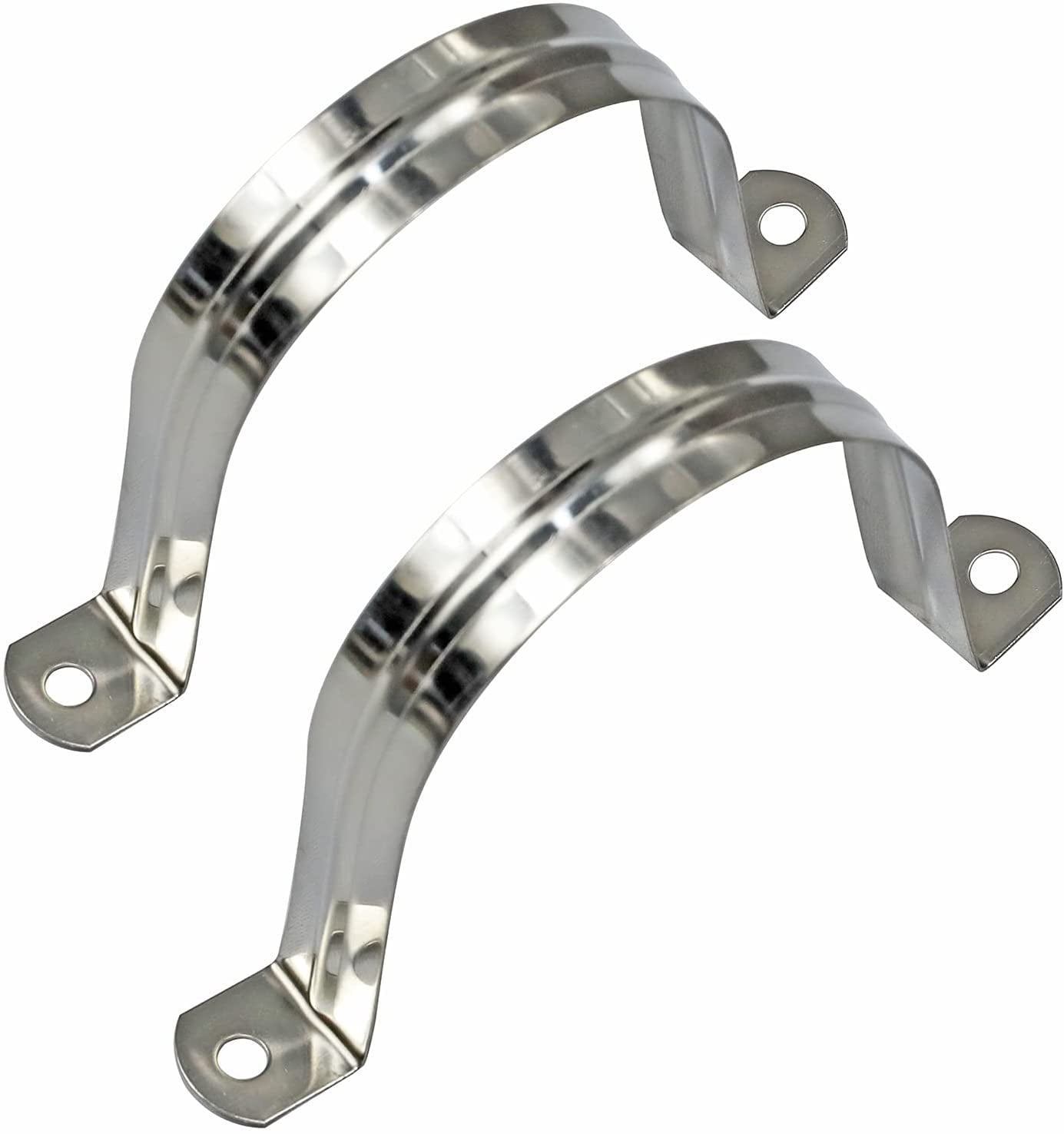 20 Pack 5-33/64 Inch EMT Pipe Strap,304 Stainless Steel 2 Holes U-Tube ...