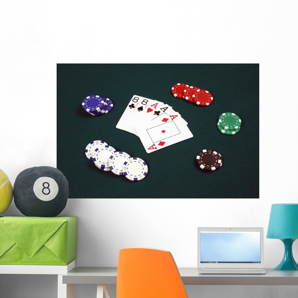 Poker Cards Wall Mural Decal by Wallmonkeys Vinyl Peel and Stick ...