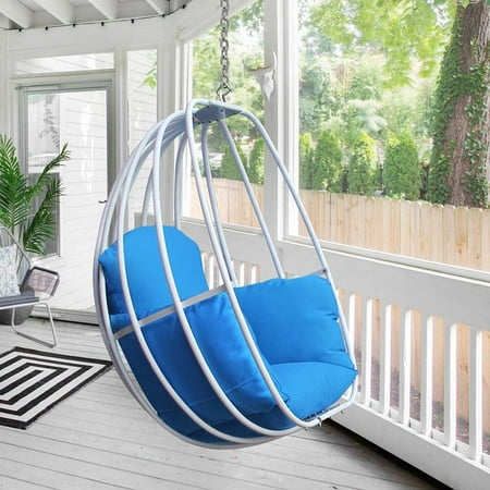 Hanging Egg Chair, Hammock Swing Chair with Hanging Kit, Egg-Shaped Hammock Swing Chair Single ...