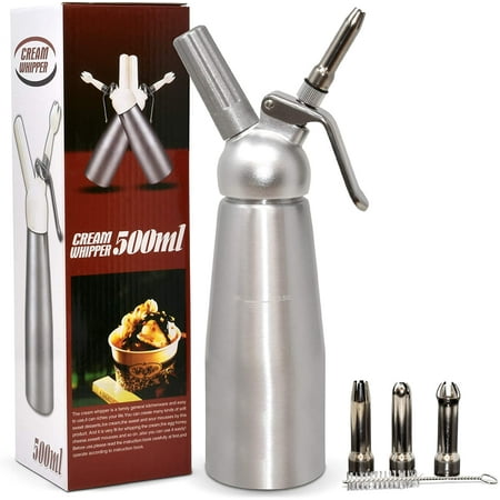 Professional Whipped Cream Dispenser Maker, Large 500 ML, 1 Pint ...