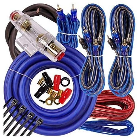Complete 4 Channels 2000W Gravity 4 Gauge Amplifier Installation Wiring ...