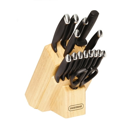 Farberware 16-Piece Comfort Grip Knife Set, Natural - Walmart.com