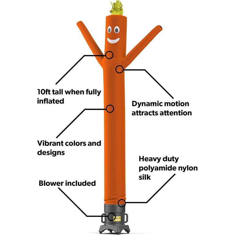 Business Attention Grabber 10-Foot Car Wash Air Dancer Inflatable Tube ...